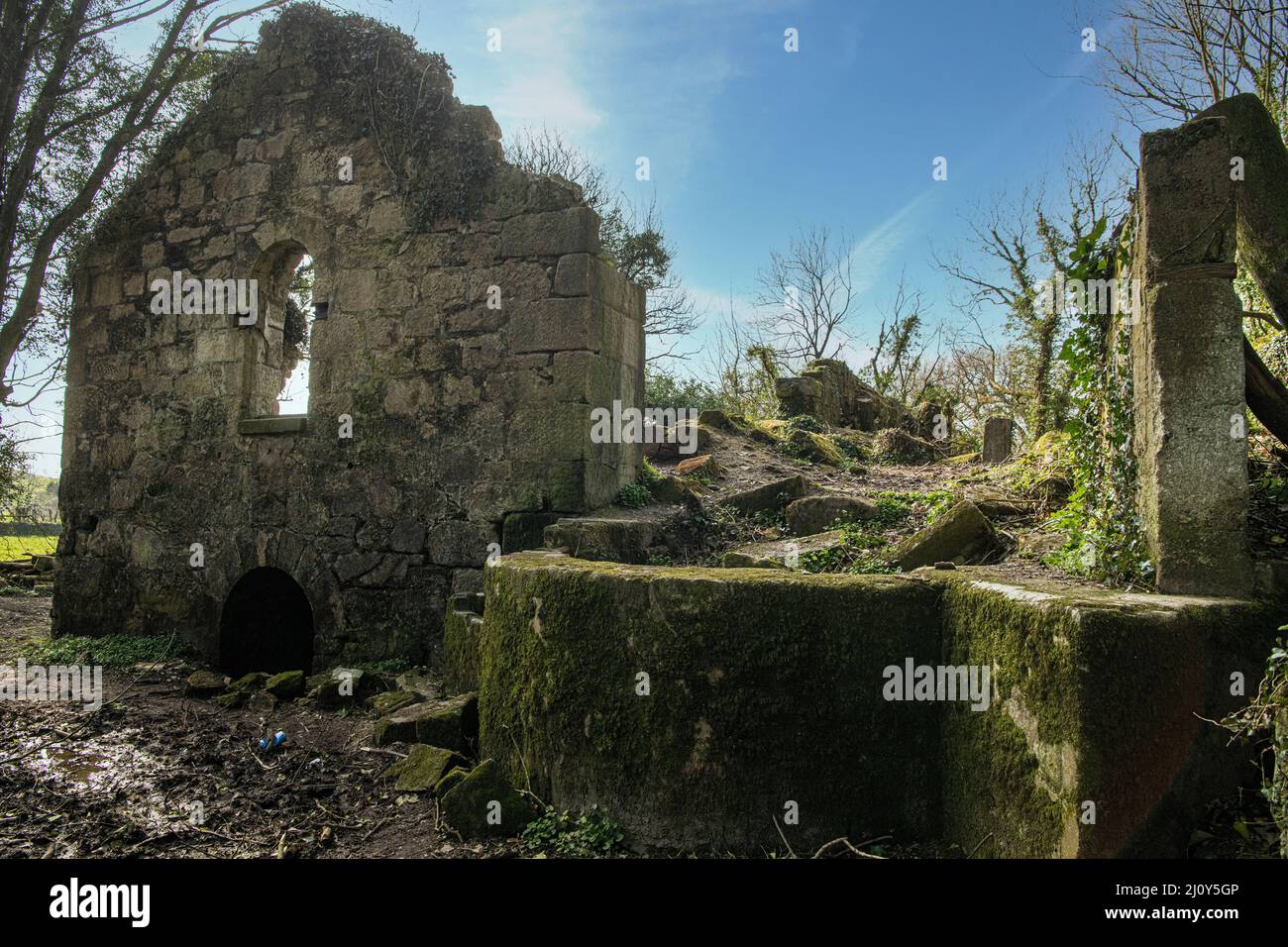 St Austell Tregargus China Stone Quarry & Mills Tregargus Valley near ...