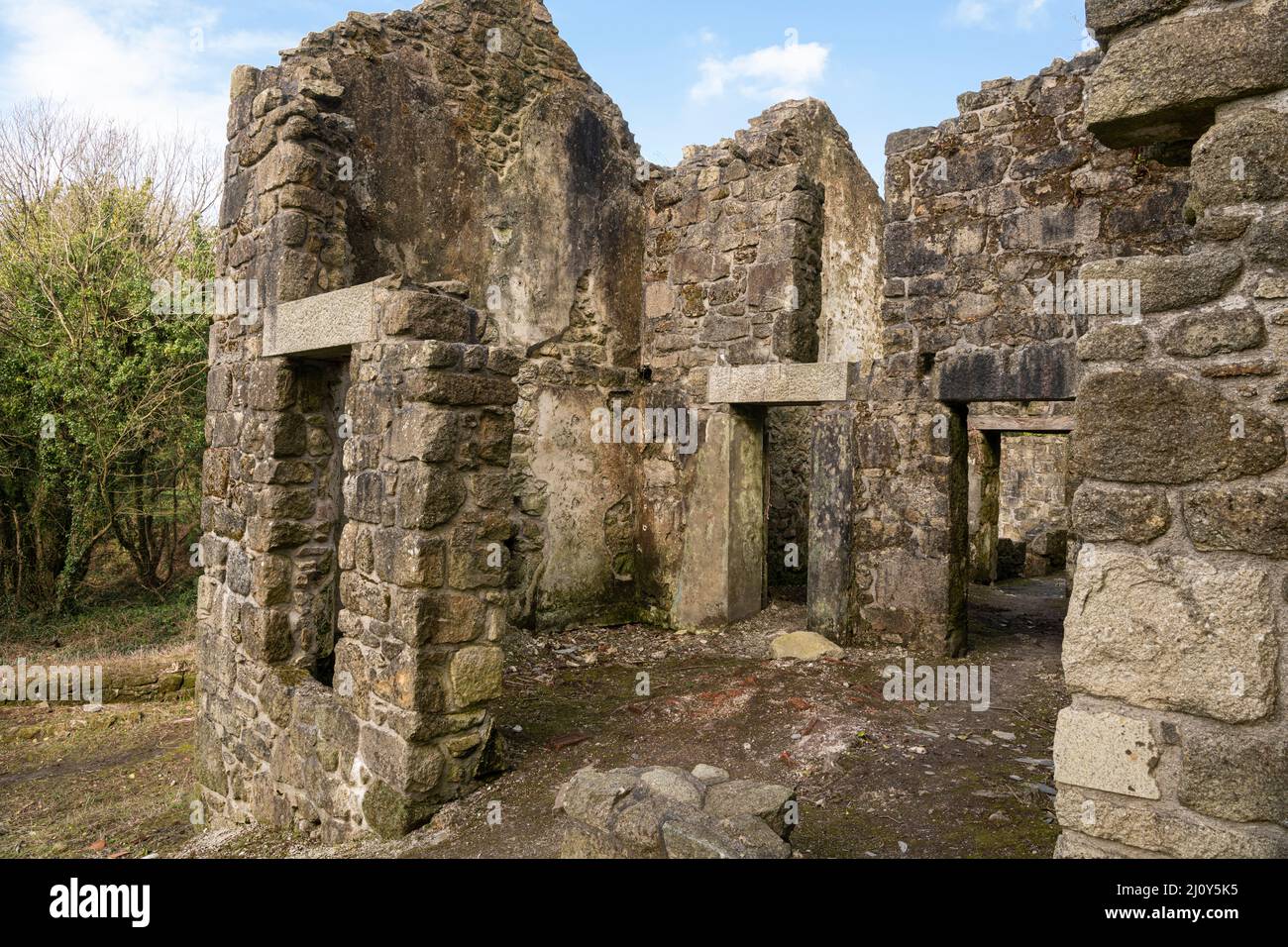 St Austell Tregargus China Stone Quarry & Mills Tregargus Valley near ...