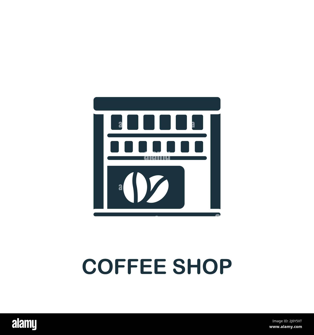 Coffee Shop icon. Monochrome simple icon for templates, web design and ...
