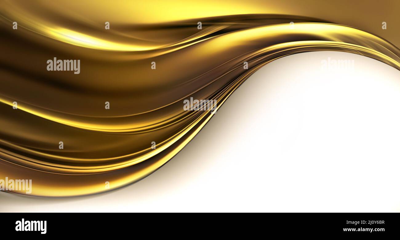 Gold shiny wave on hi-res stock photography and images - Alamy