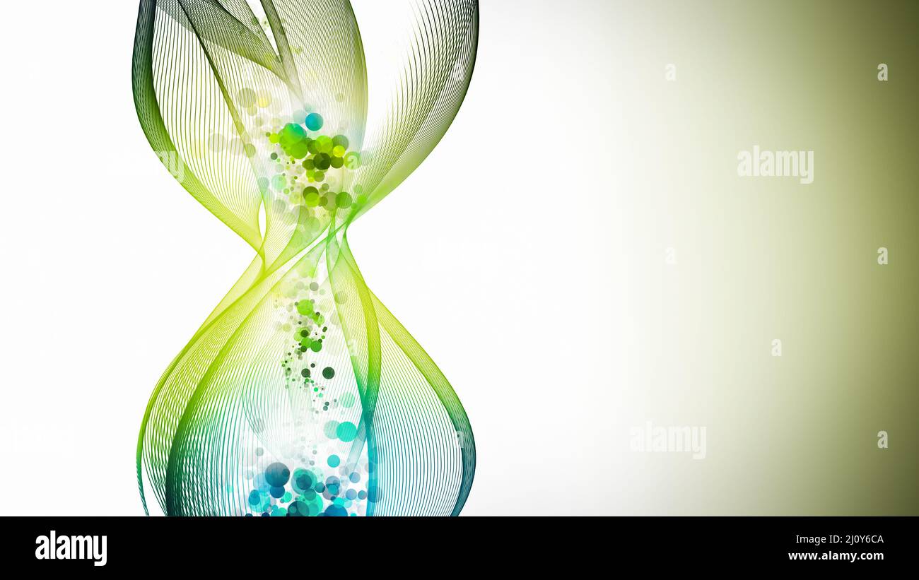 Abstract Hourglass in Green and Blue Tones Stock Photo - Alamy