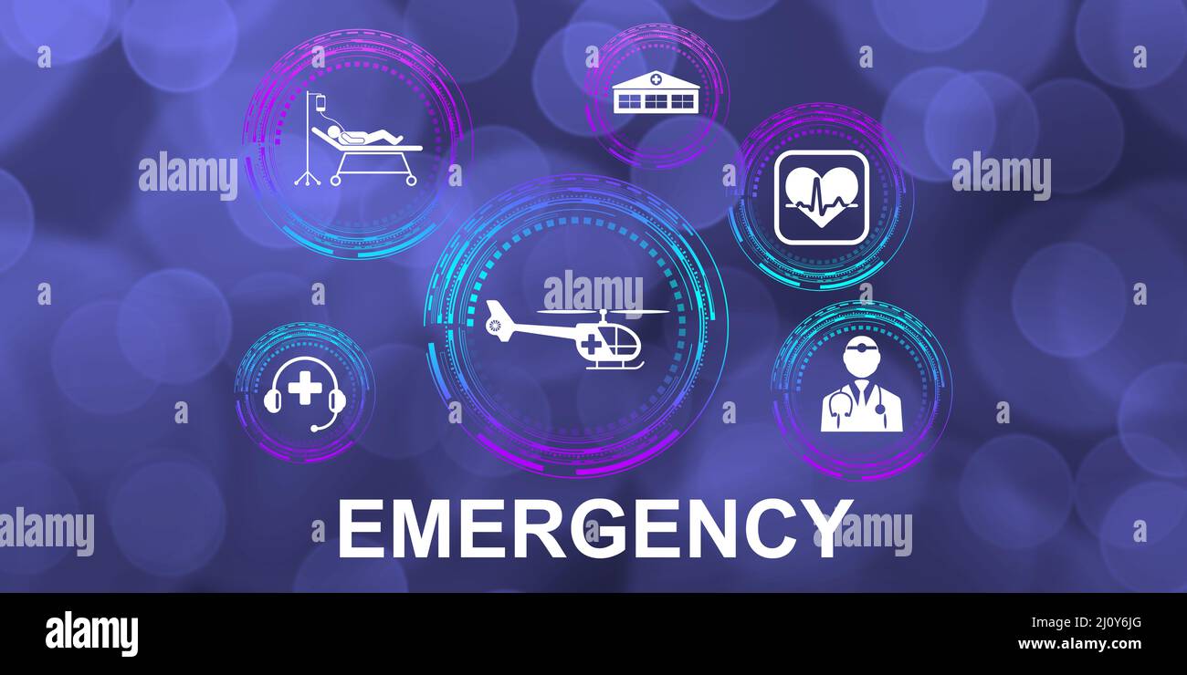 Illustration of an emergency concept Stock Photo - Alamy