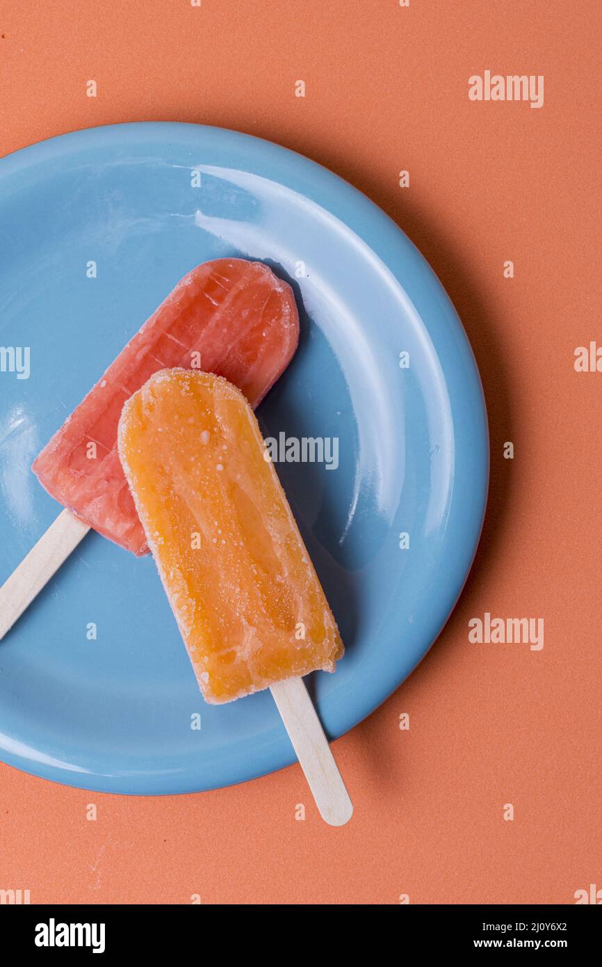 Homemade popsicle ice cream different flavours. High quality photo ...