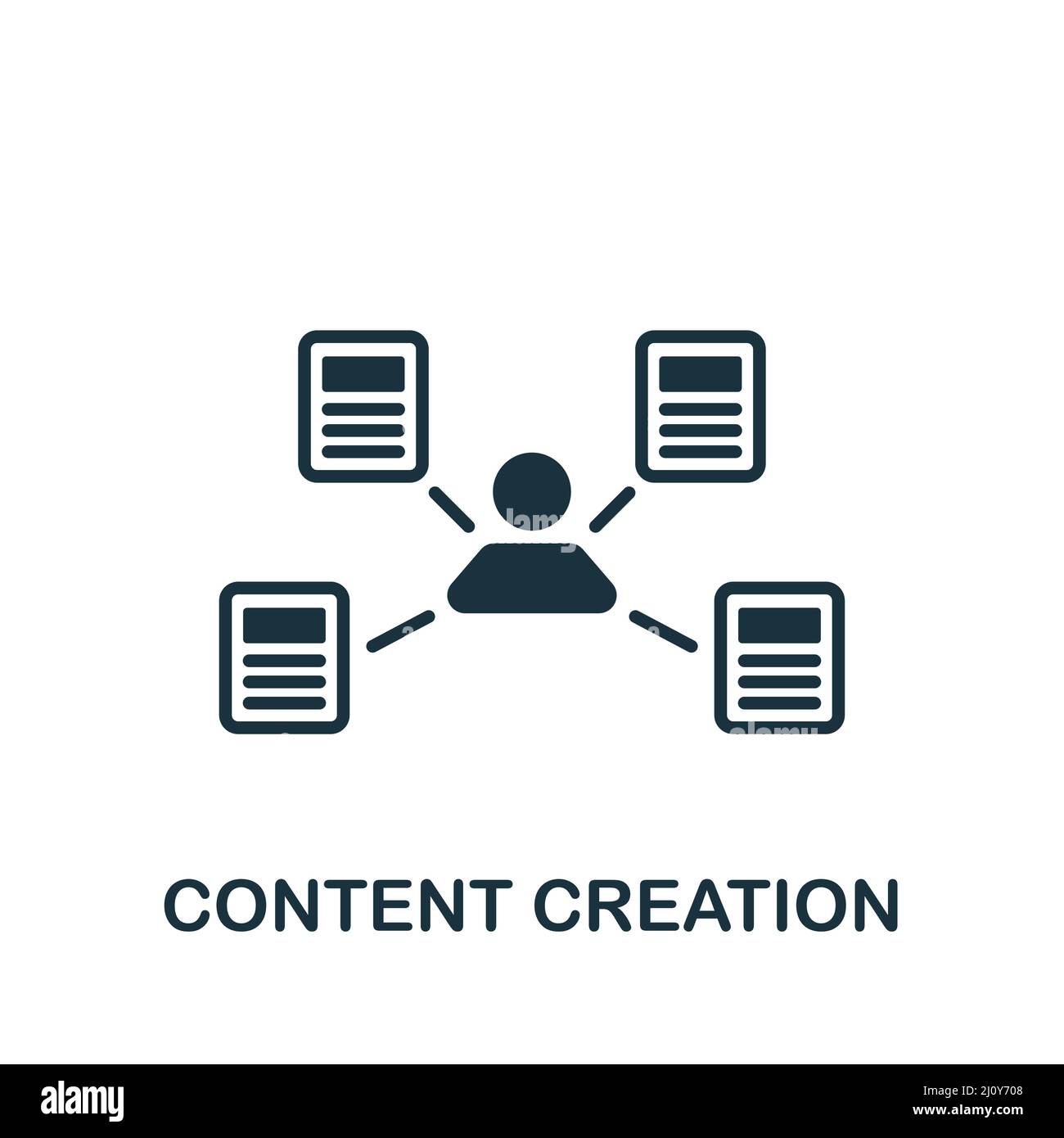 Content Creation icon. Monochrome simple icon for templates, web design ...