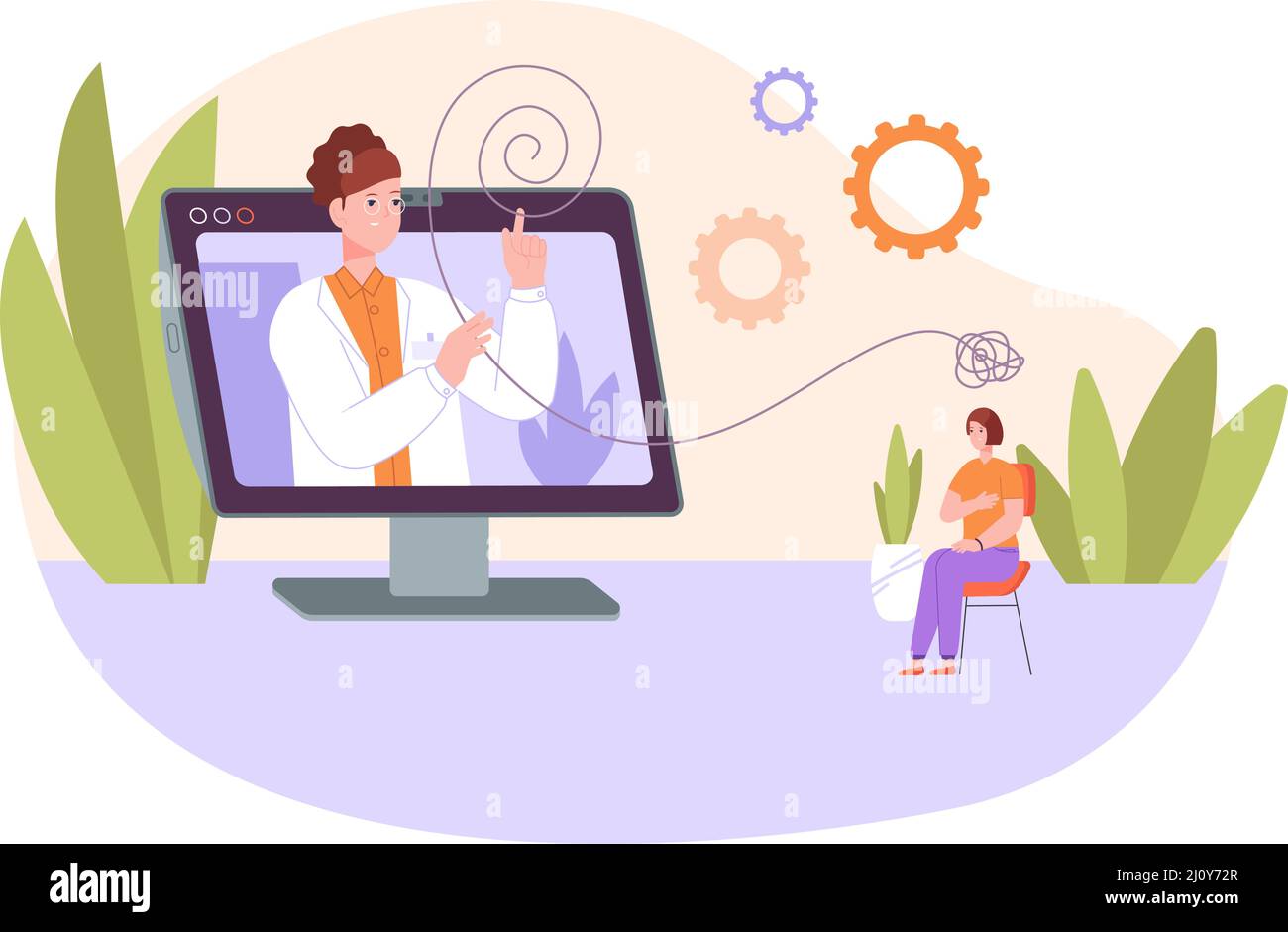 Virtual therapy session Cut Out Stock Images & Pictures - Alamy