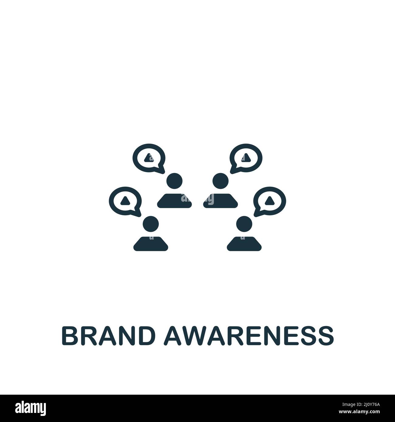 Brand Awareness icon. Monochrome simple icon for templates, web design ... Brand Awareness icon. Monochrome simple icon for templates, web design ...