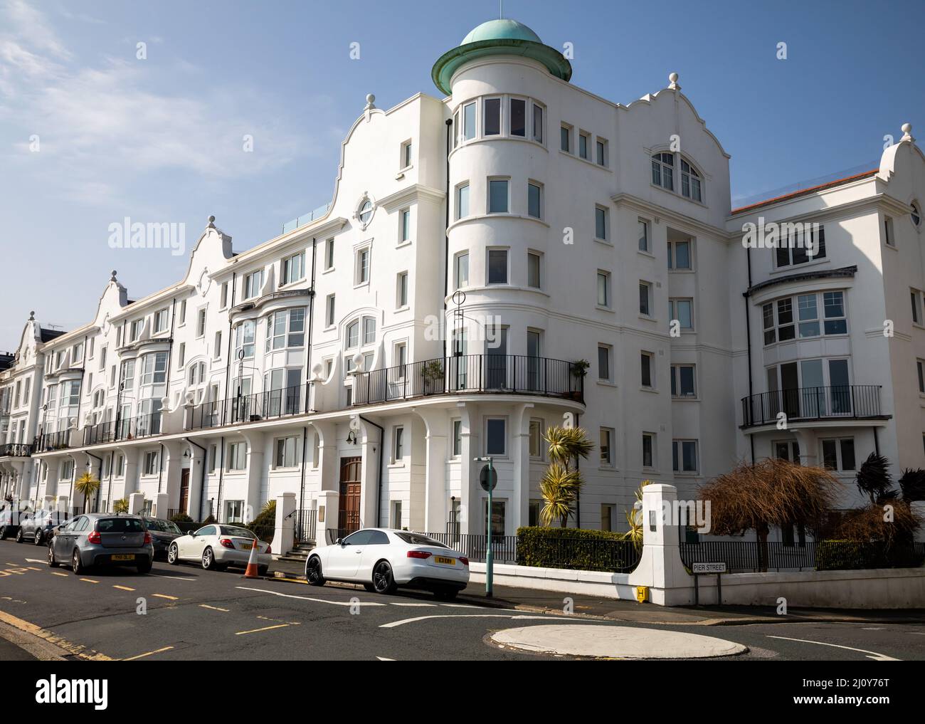 View of buildings in Plymouth Hoe, Devon,UK Stock Photo - Alamy