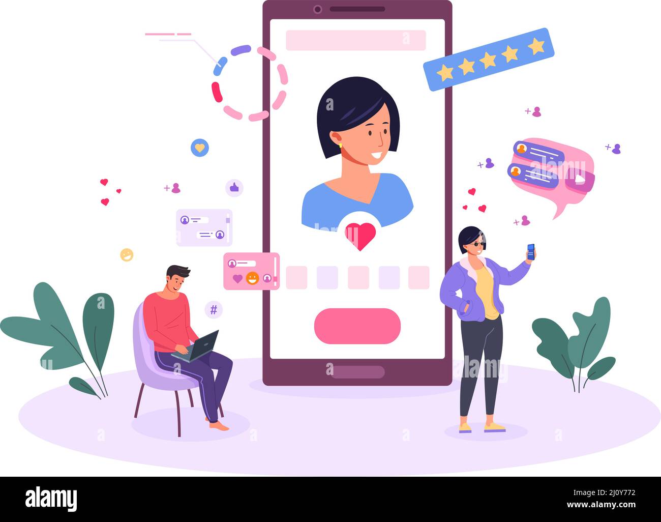 Personal online brand. Internet presentation content, social media ...