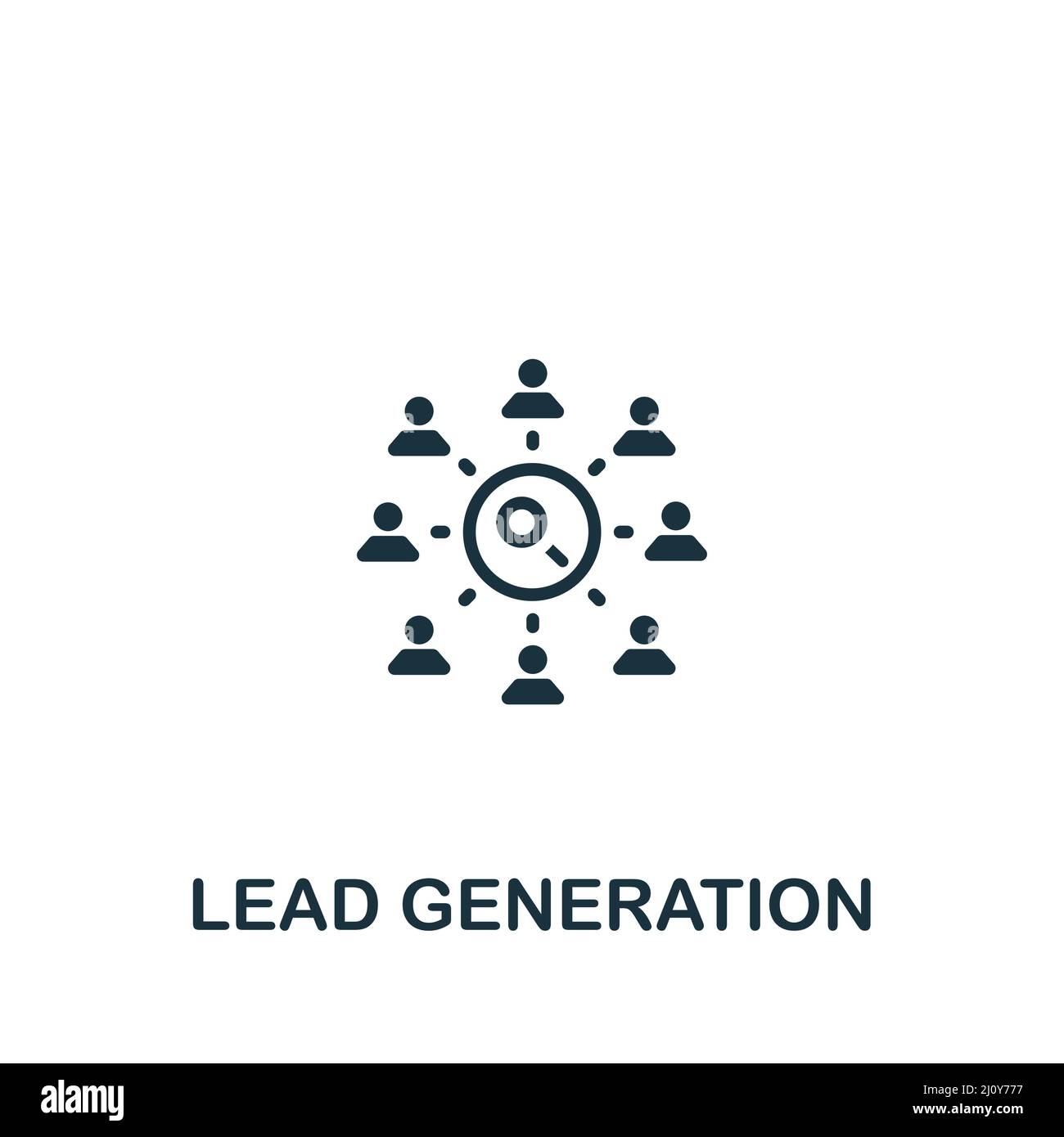 Lead Generation icon. Monochrome simple icon for templates, web design ...