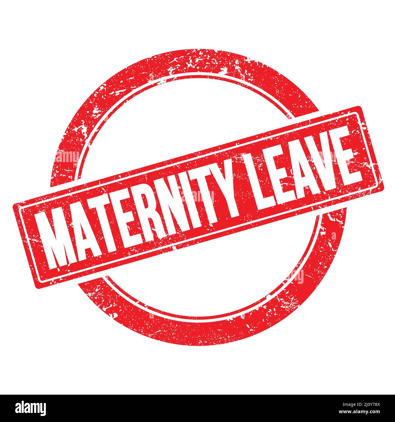 MATERNITY LEAVE text on red grungy round vintage stamp Stock Photo - Alamy