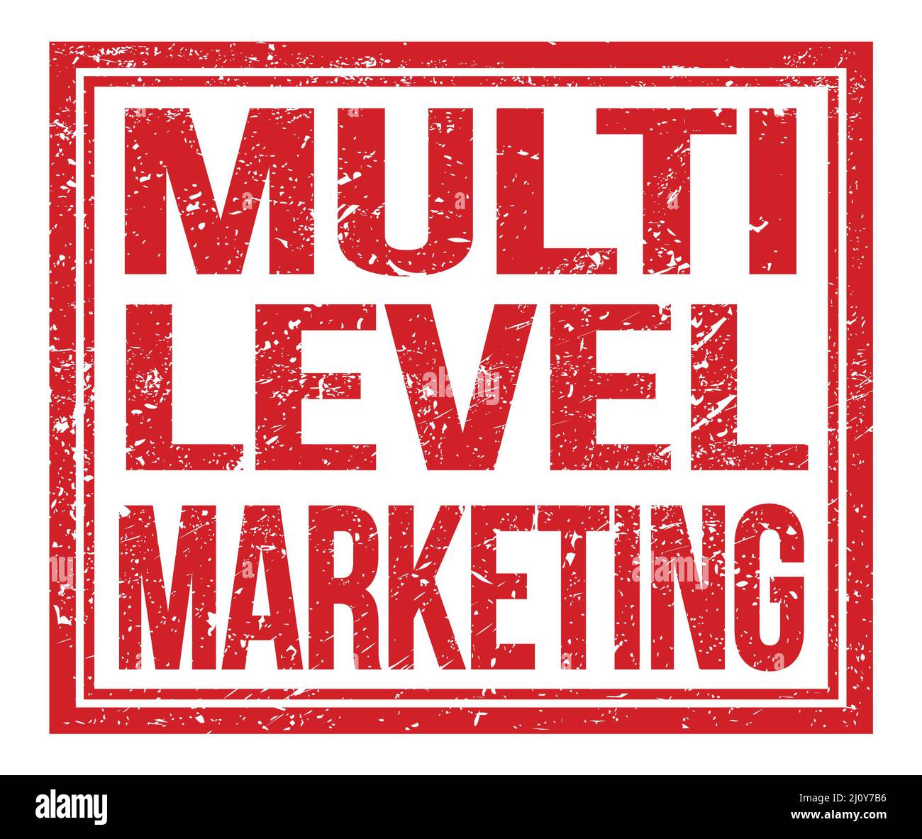 MULTI LEVEL MARKETING, written on red grungy stamp sign Stock Photo - Alamy