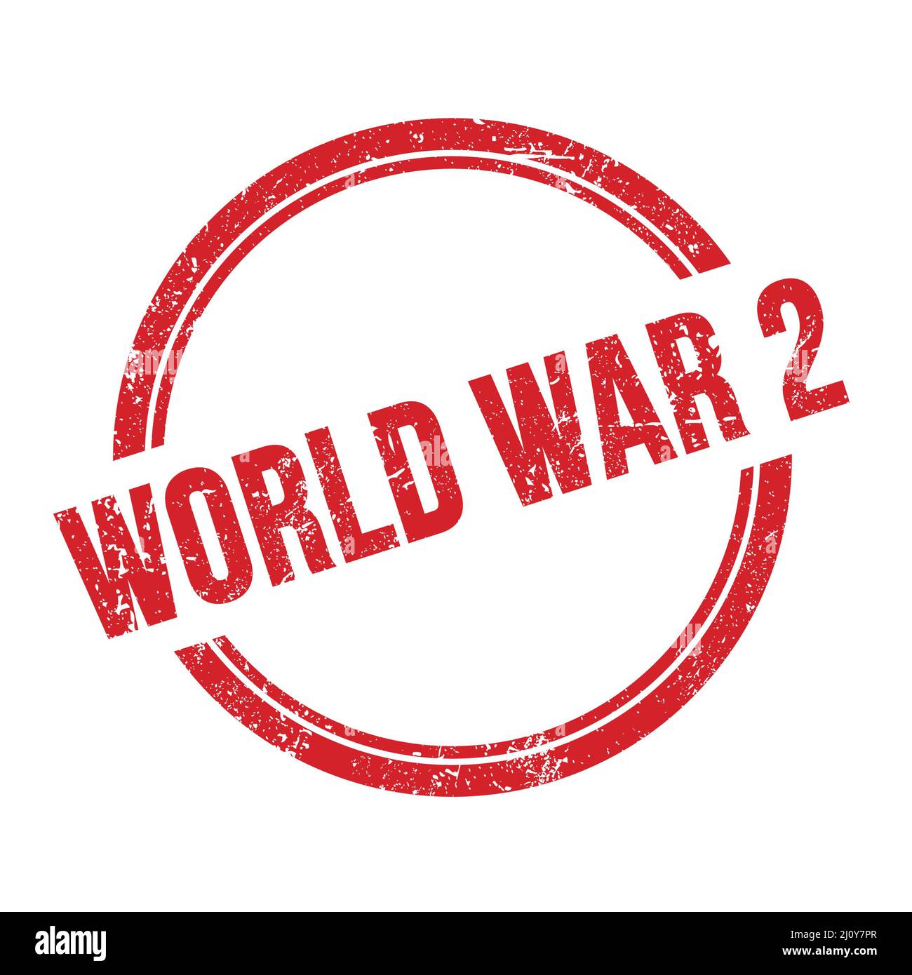 WORLD WAR 2 text written on red grungy vintage round stamp Stock Photo ...