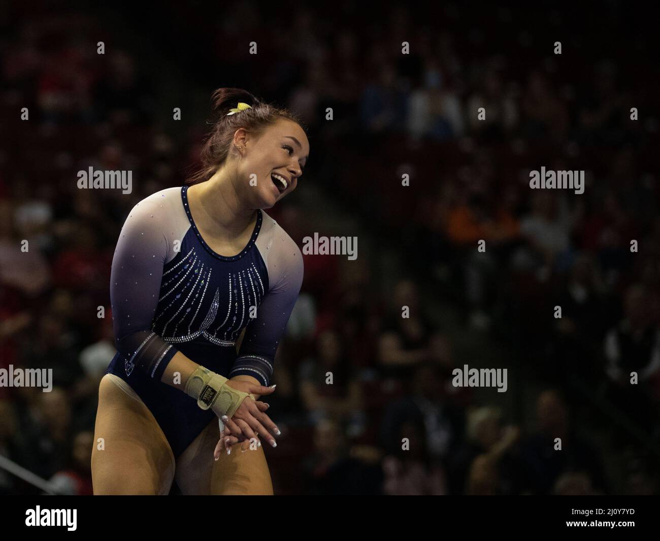 March 19, 2022: University of California Berkeley gymnast Milan Clausi ...