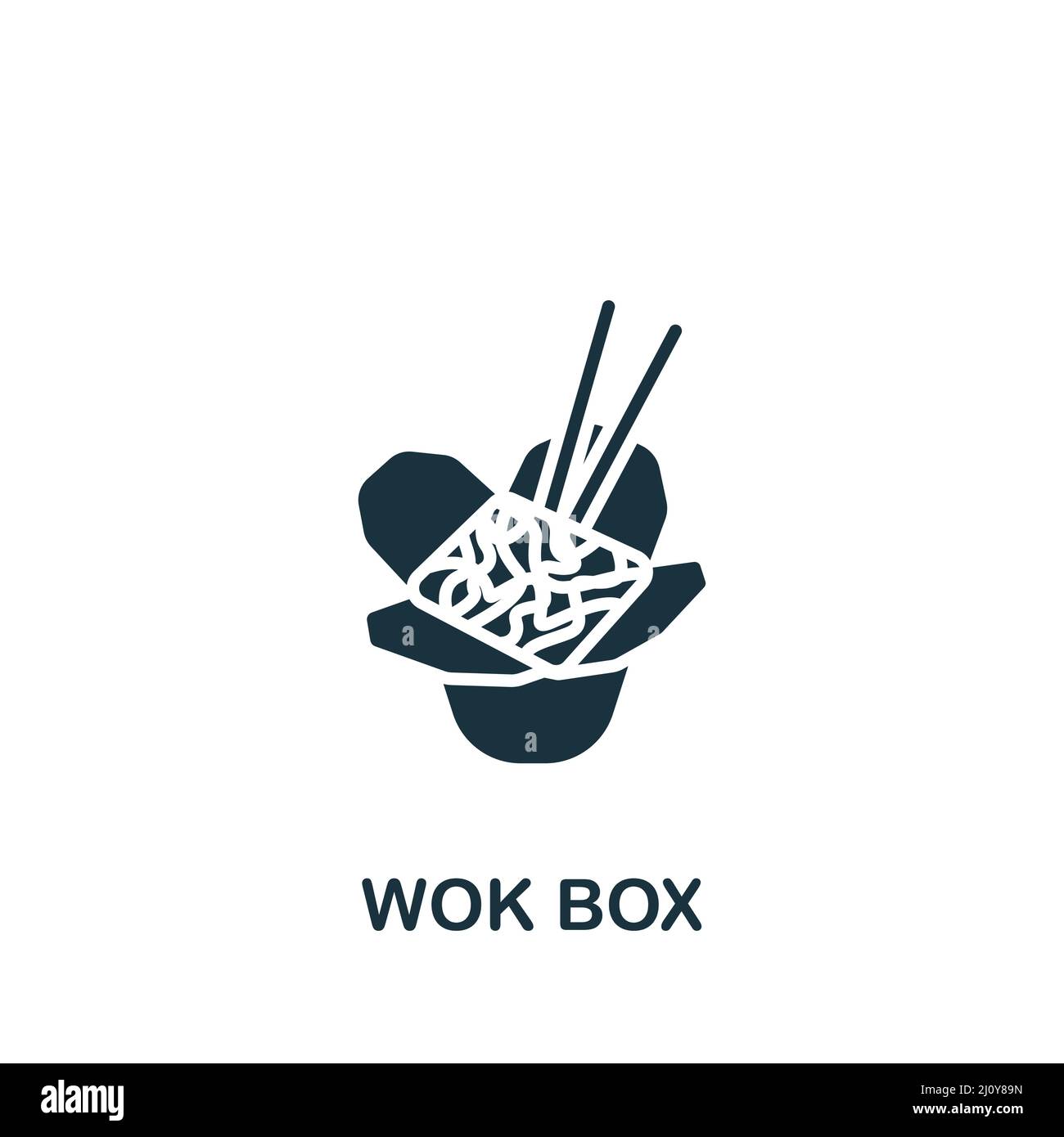 Wok Box icon. Monochrome simple icon for templates, web design and ...