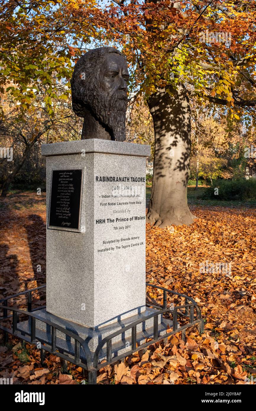 Bust Of Rabindranath Tagore By Shenda Amery - Gordon Square, Bloomsbury ...