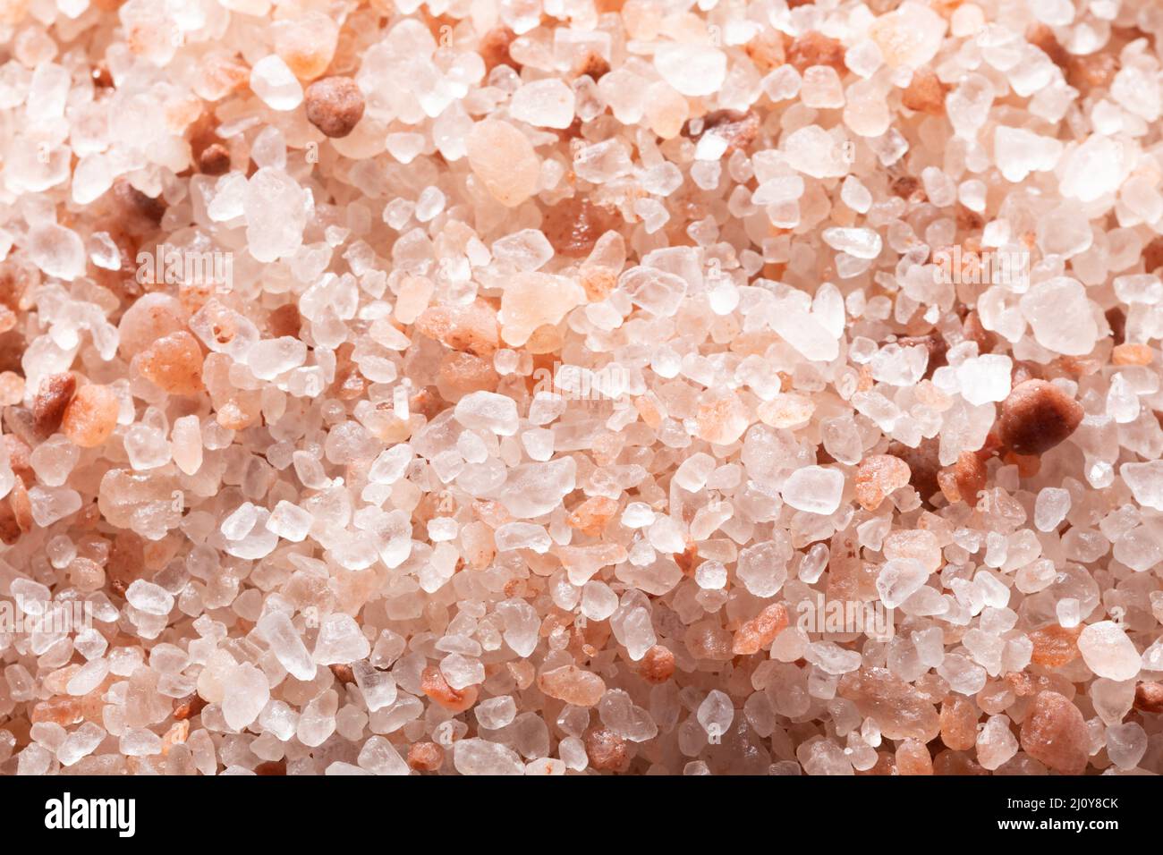 Full frame shot of himalayan pink rock salt with copy space Stock Photo ...
