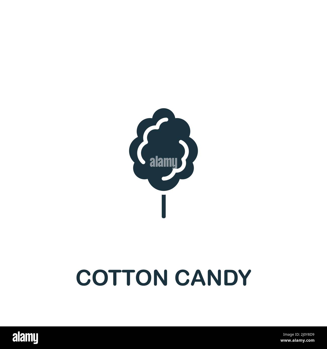 Cotton Candy icon. Monochrome simple icon for templates, web design and ...