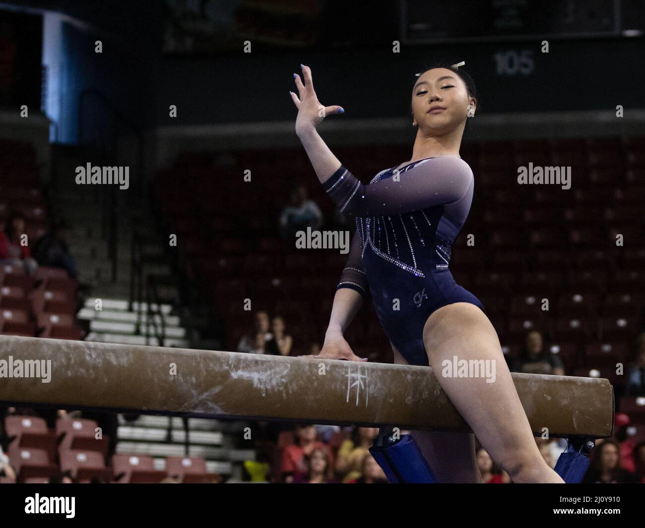 March 19, 2022: University of California Berkeley gymnast Andi Li ...