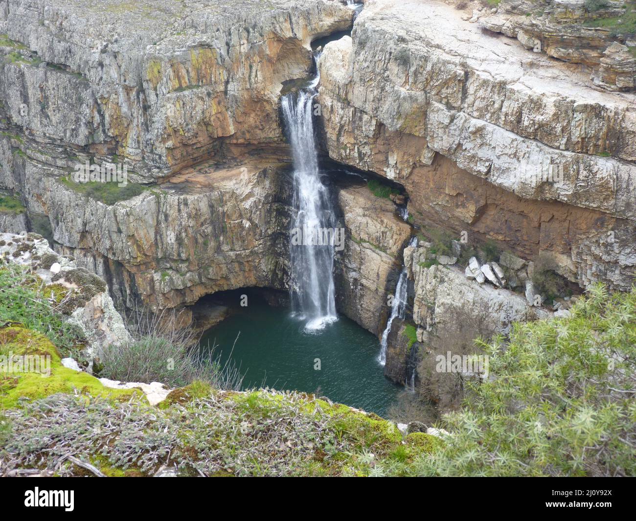 Plants, trees, waterfalls, rocks, bridges and mountains in Andalusia ...