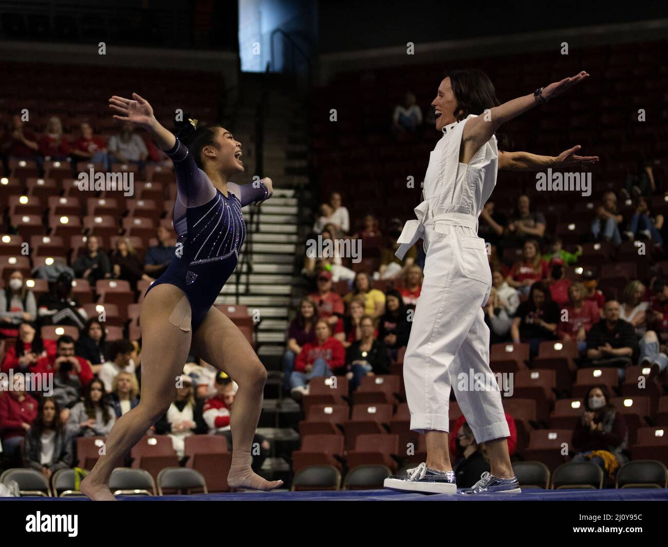 March 19, 2022: University of California Berkeley gymnast Mya Lauzon ...