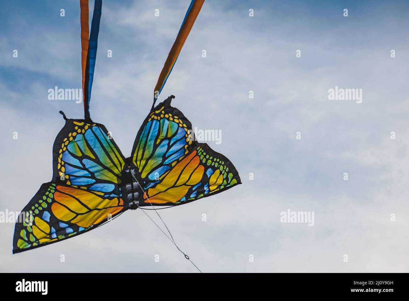 Butterfly kite in sky hi-res stock photography and images - Alamy