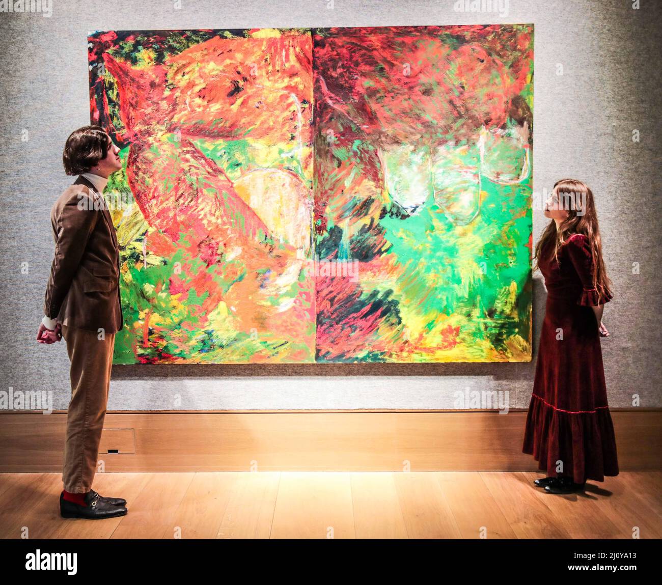 London UK 21 March 2022 British artist Rachel Jones (B. 1991), Spliced ...