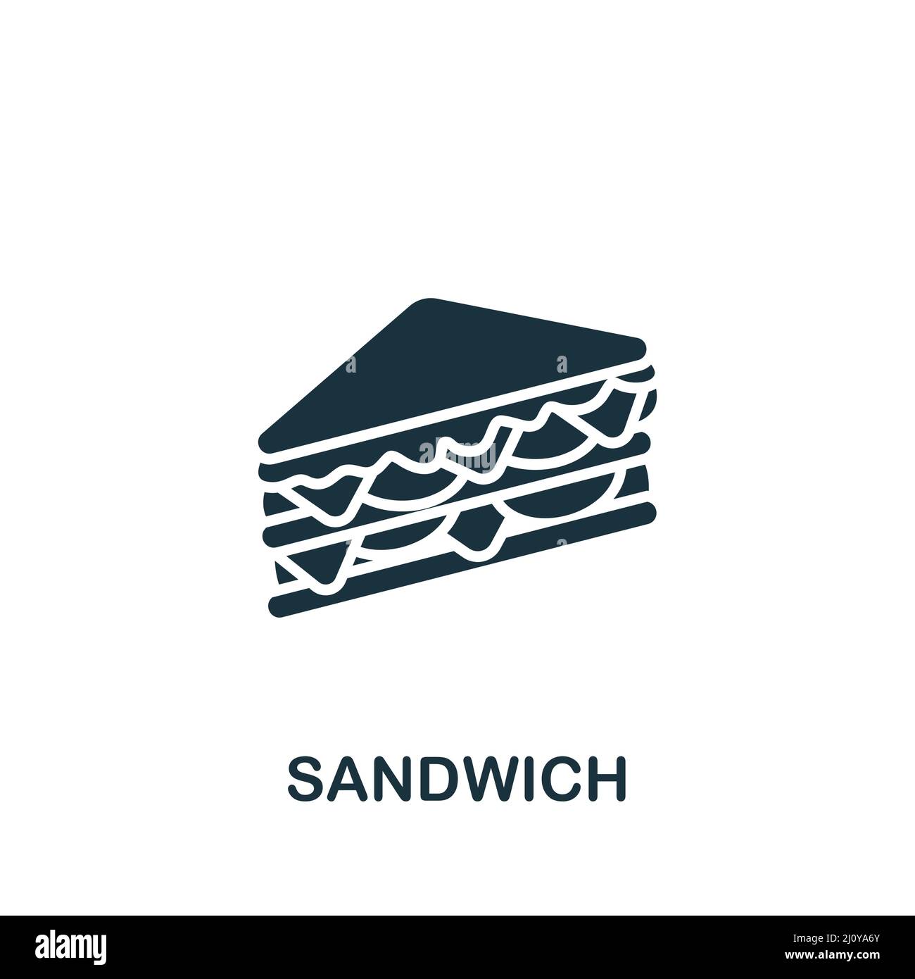 Sandwich icon. Monochrome simple icon for templates, web design and ...