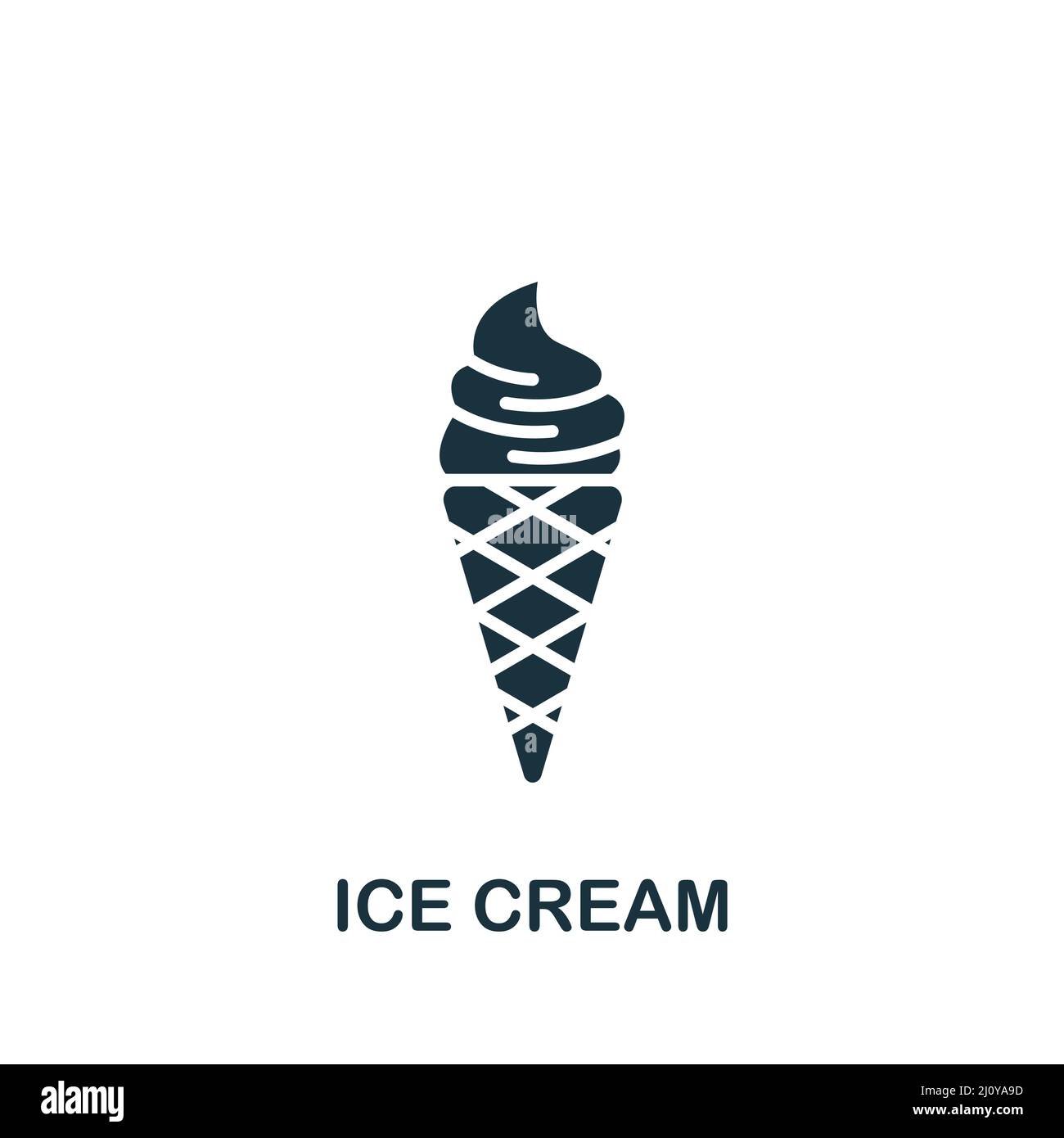 Ice Cream icon. Monochrome simple icon for templates, web design and ...