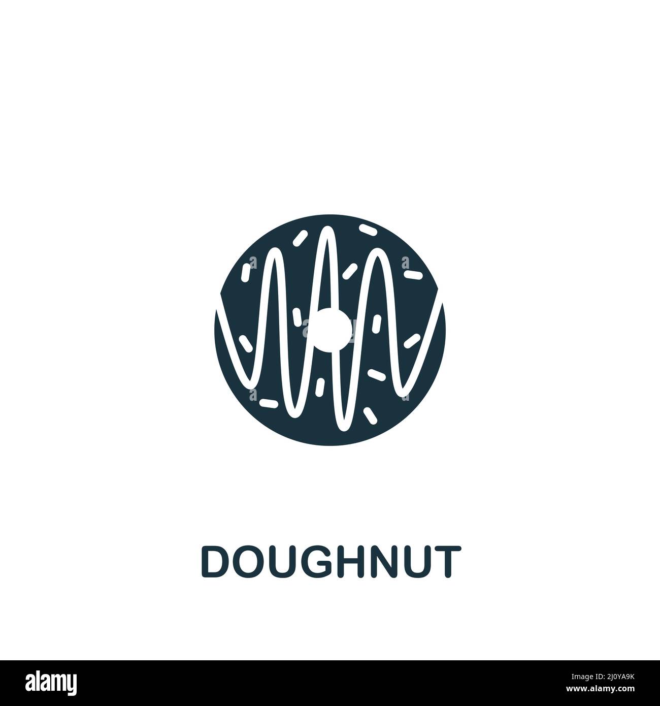 Doughnut icon. Monochrome simple icon for templates, web design and ...