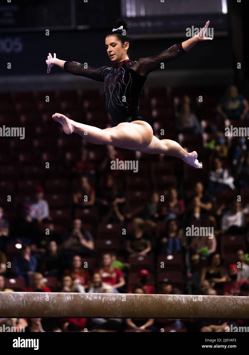 March 19, 2022: University of Utah gymnast Alexia Burch competes during ...