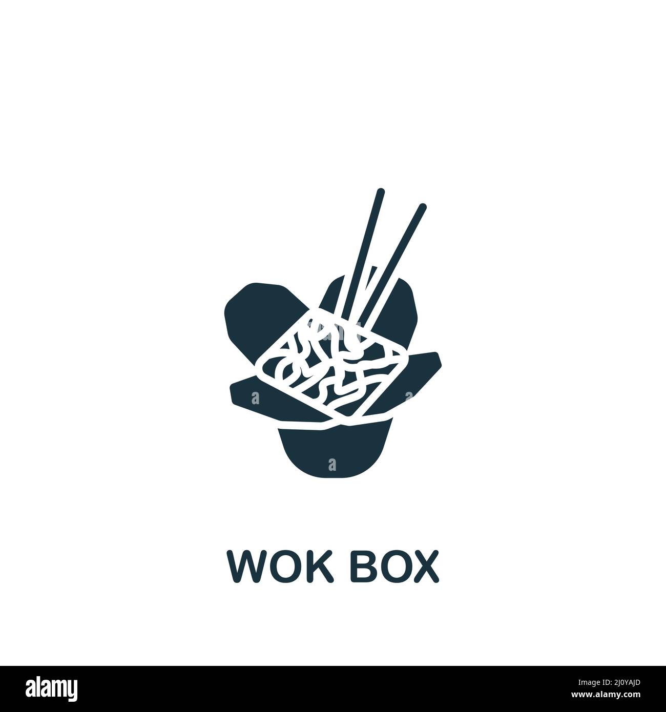 Wok Box icon. Monochrome simple icon for templates, web design and ...
