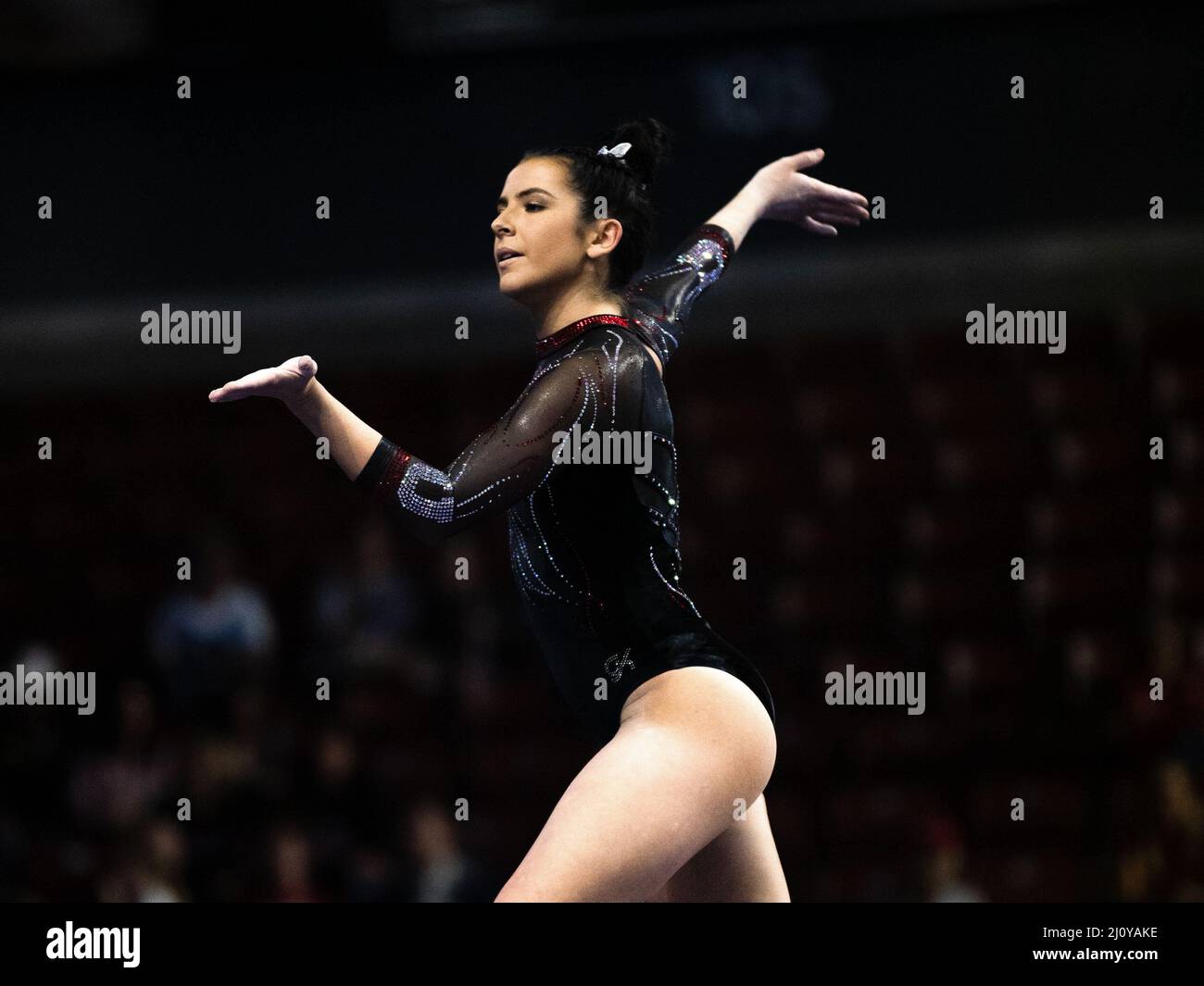 March 19, 2022: University of Utah gymnast Alexia Burch competes during ...