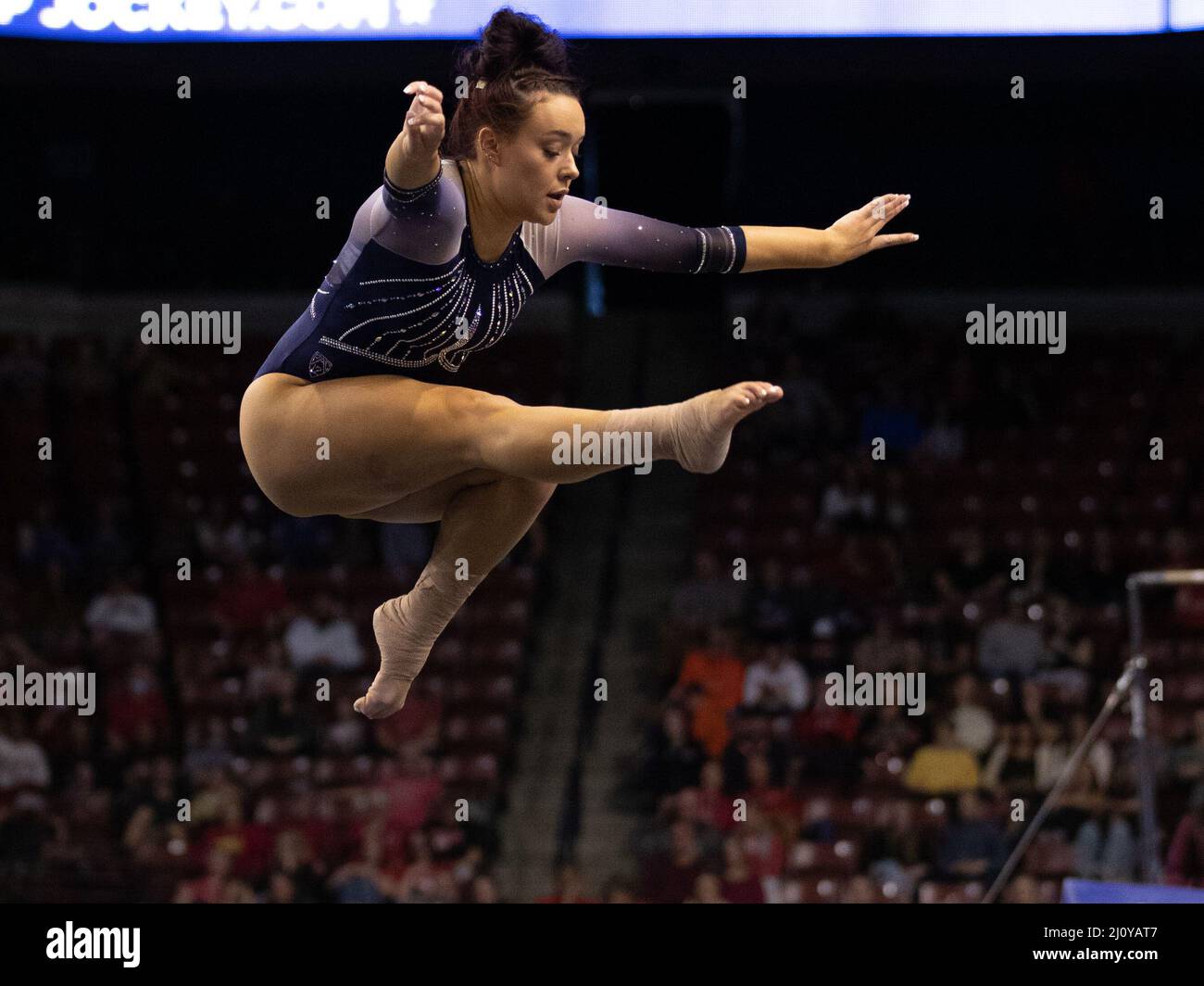 March 19, 2022: University of California Berkeley gymnast Milan Clausi ...