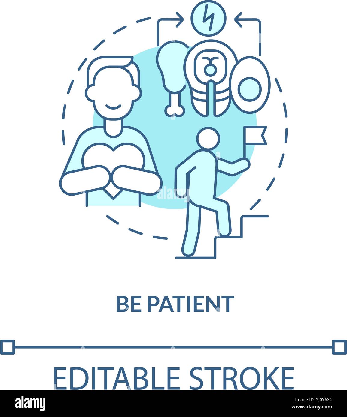 Be patient turquoise concept icon Stock Vector Image & Art - Alamy