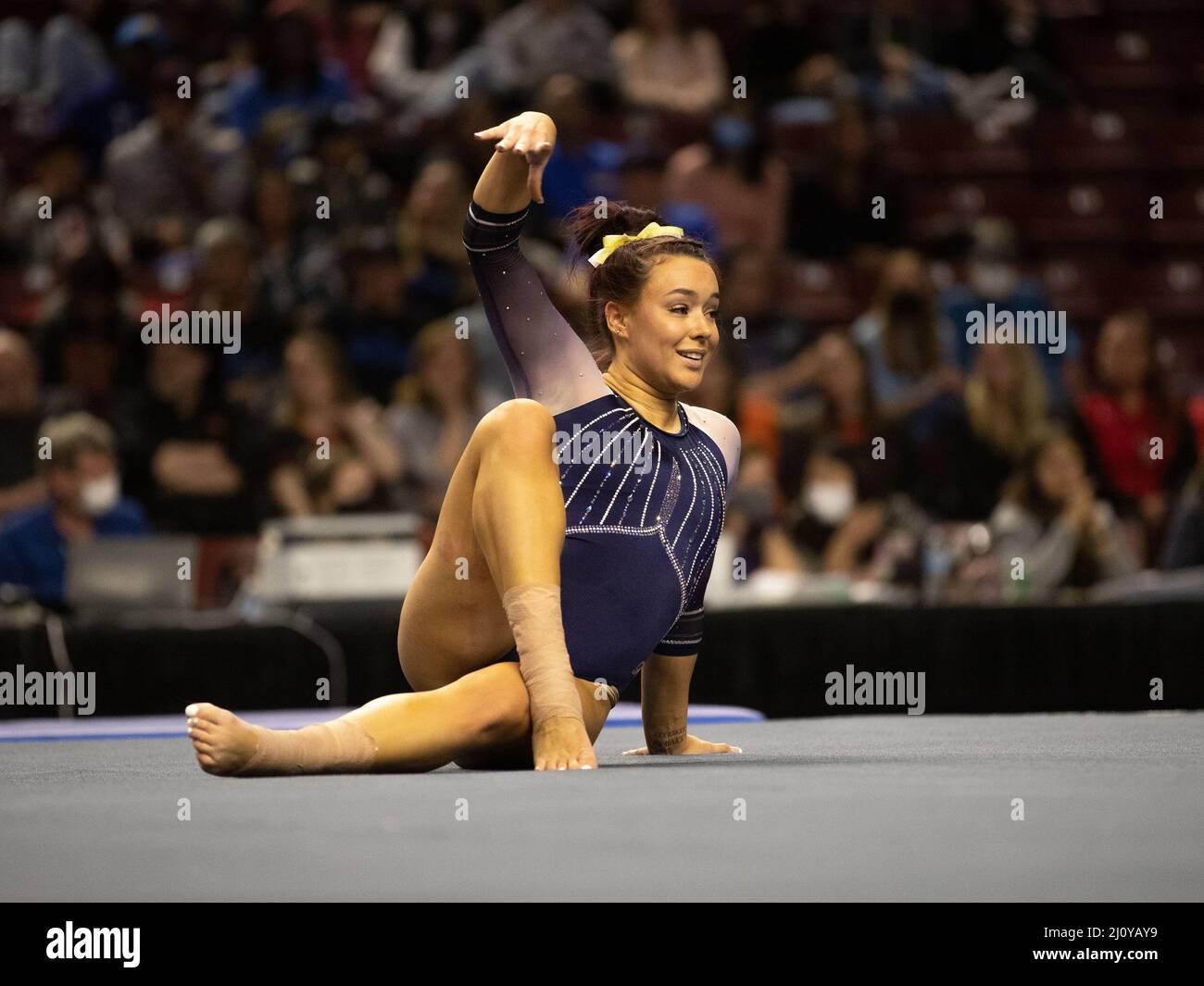 March 19, 2022: University of California Berkeley gymnast Milan Clausi ...