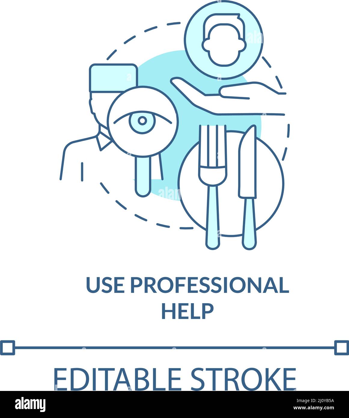 Use professional help turquoise concept icon Stock Vector Image & Art ...