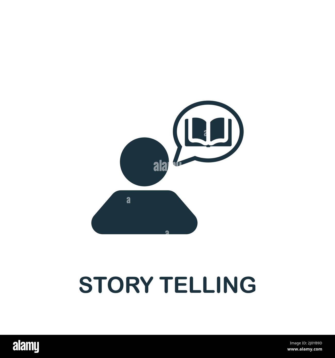 Story Telling icon. Monochrome simple icon for templates, web design ...