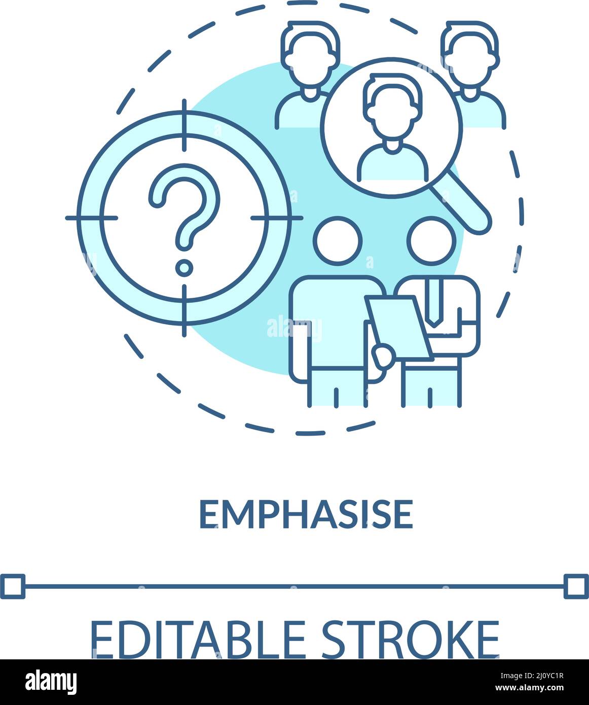 Emphasise turquoise concept icon Stock Vector Image & Art - Alamy