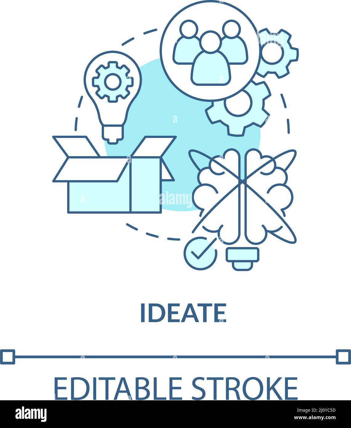 Ideate turquoise concept icon Stock Vector Image & Art - Alamy