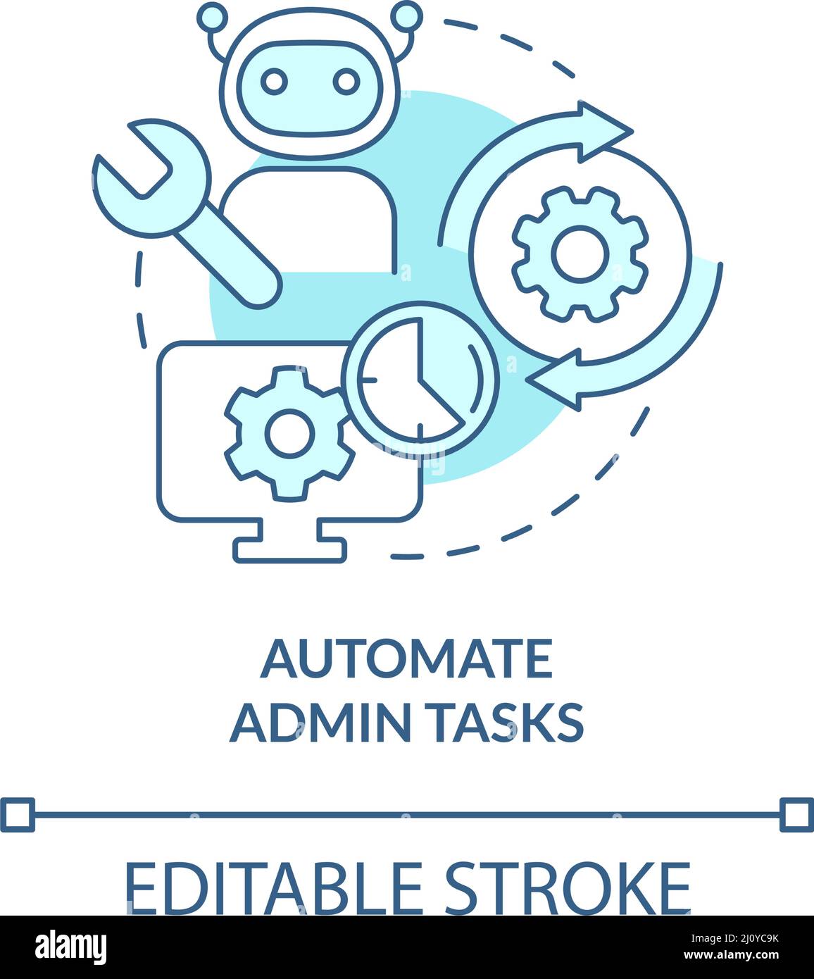 Automate admin tasks turquoise concept icon Stock Vector Image & Art ... Automate admin tasks turquoise concept icon Stock Vector Image & Art ...