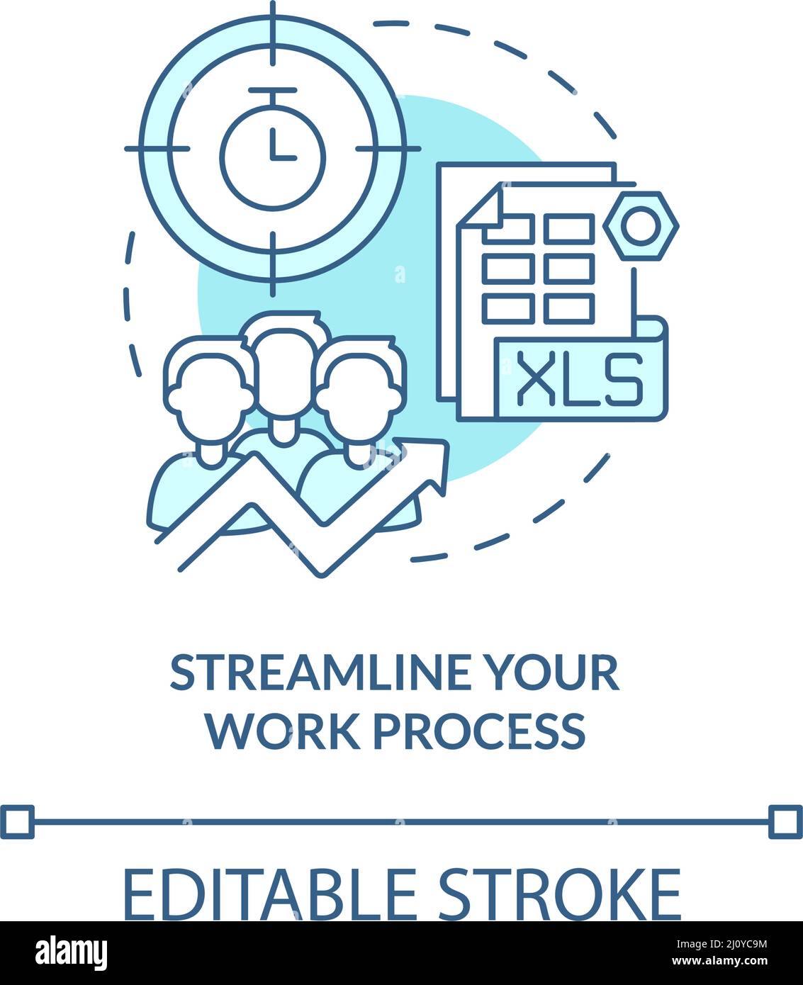 Streamline your work process turquoise concept icon Stock Vector Image ... Streamline your work process turquoise concept icon Stock Vector Image ...