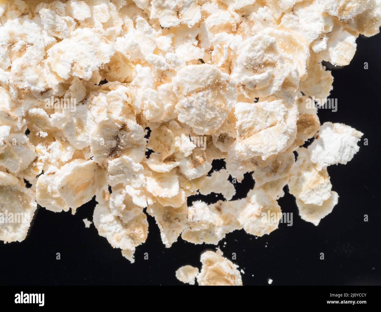 Raw dry grains oatmeal, close-up, top view Stock Photo - Alamy