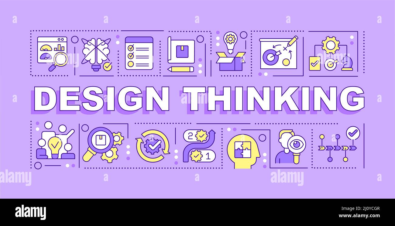 Design thinking word concepts purple banner Stock Vector Image & Art ...