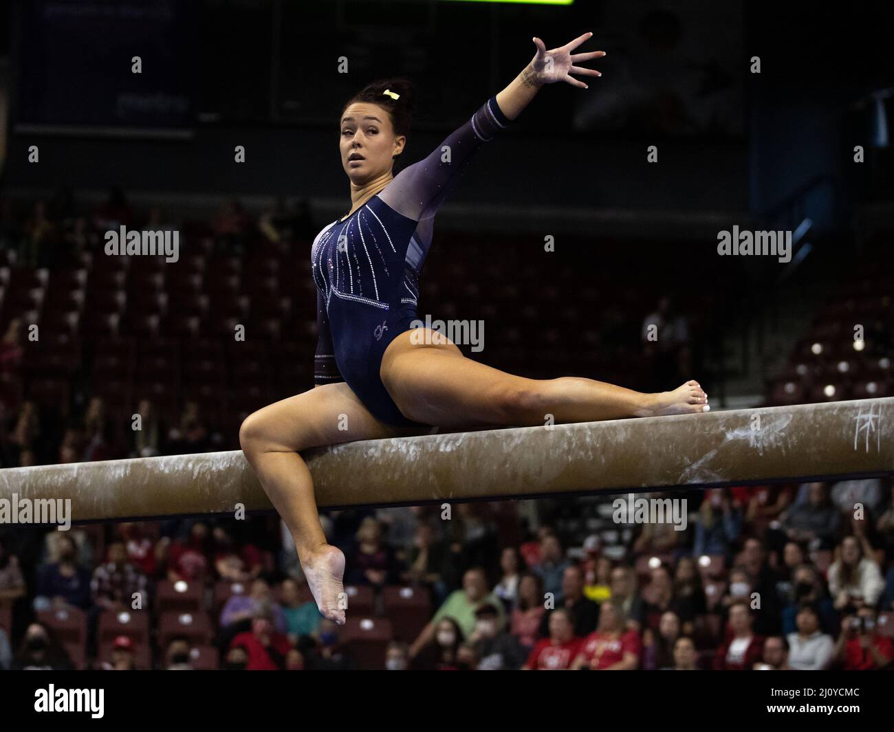 March 19, 2022: University of California Berkeley gymnast Milan Clausi ...