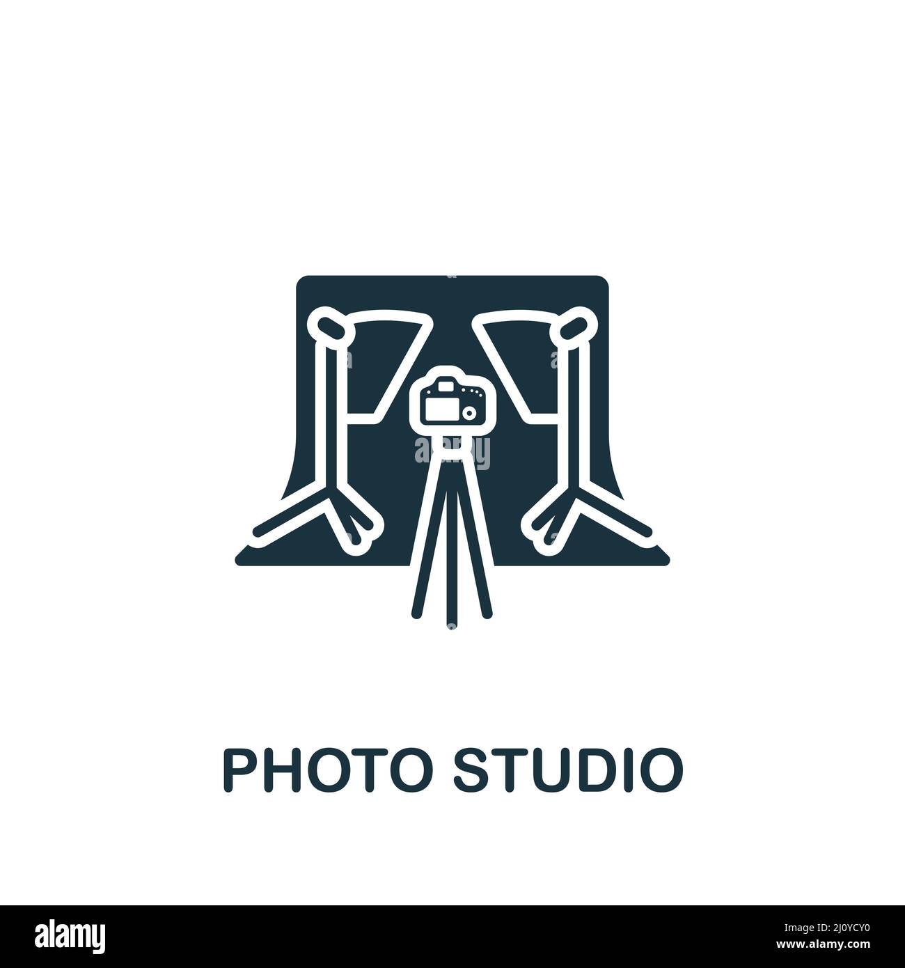 Photo Studio icon. Monochrome simple icon for templates, web design and ...