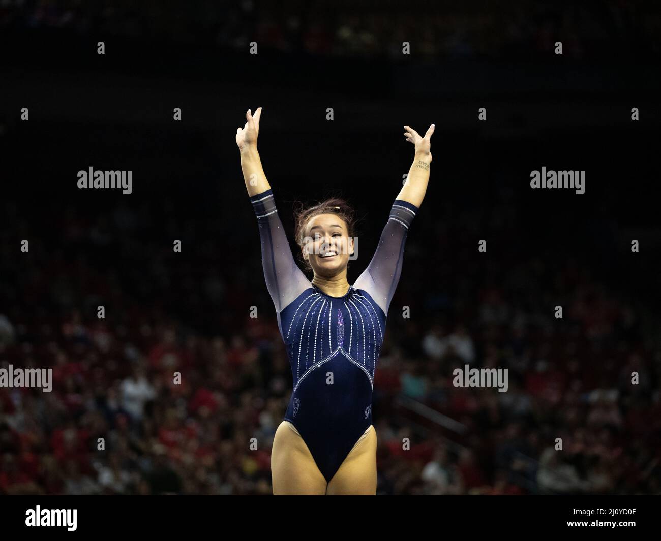 March 19, 2022: University of California Berkeley gymnast Milan Clausi ...