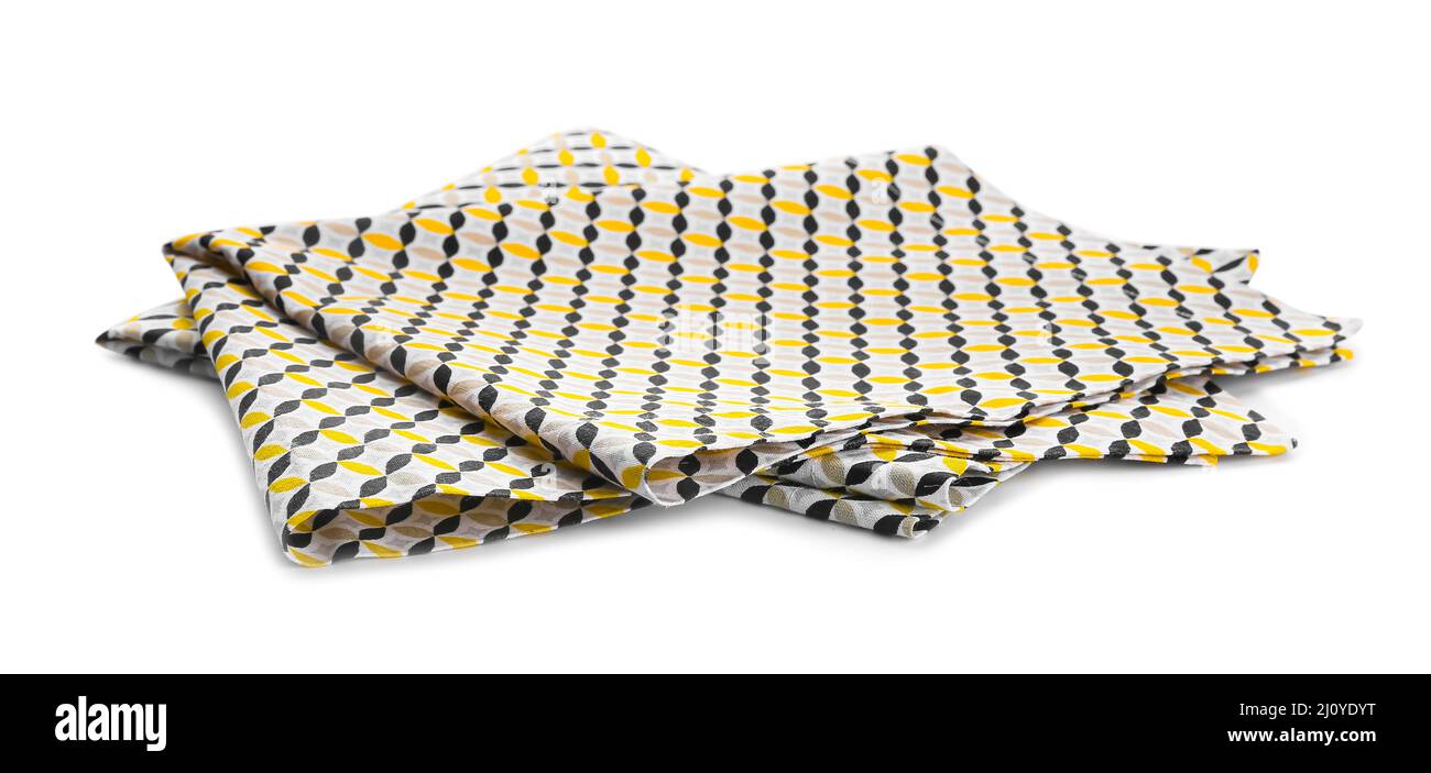 Clean napkins isolated on white Stock Photo - Alamy