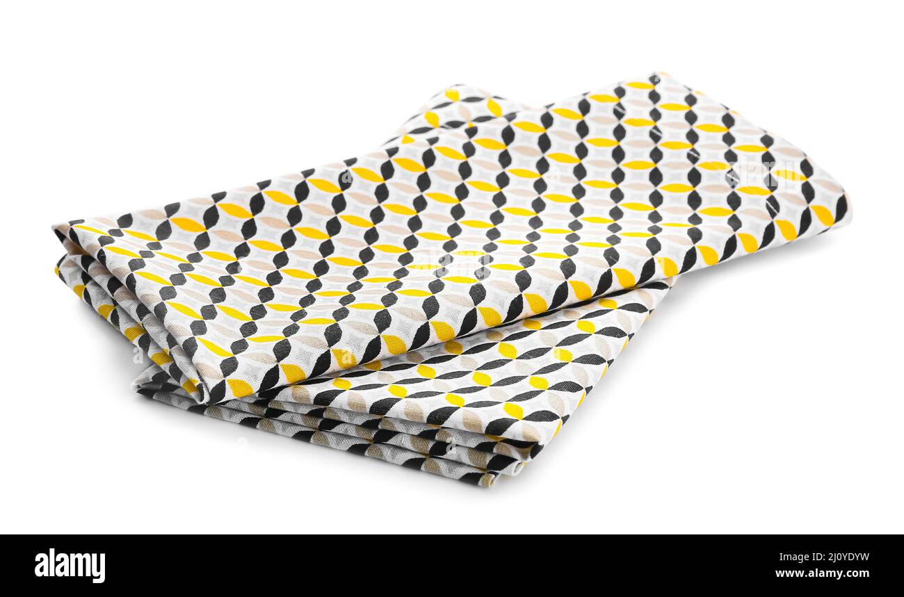 Clean napkins isolated on white Stock Photo - Alamy