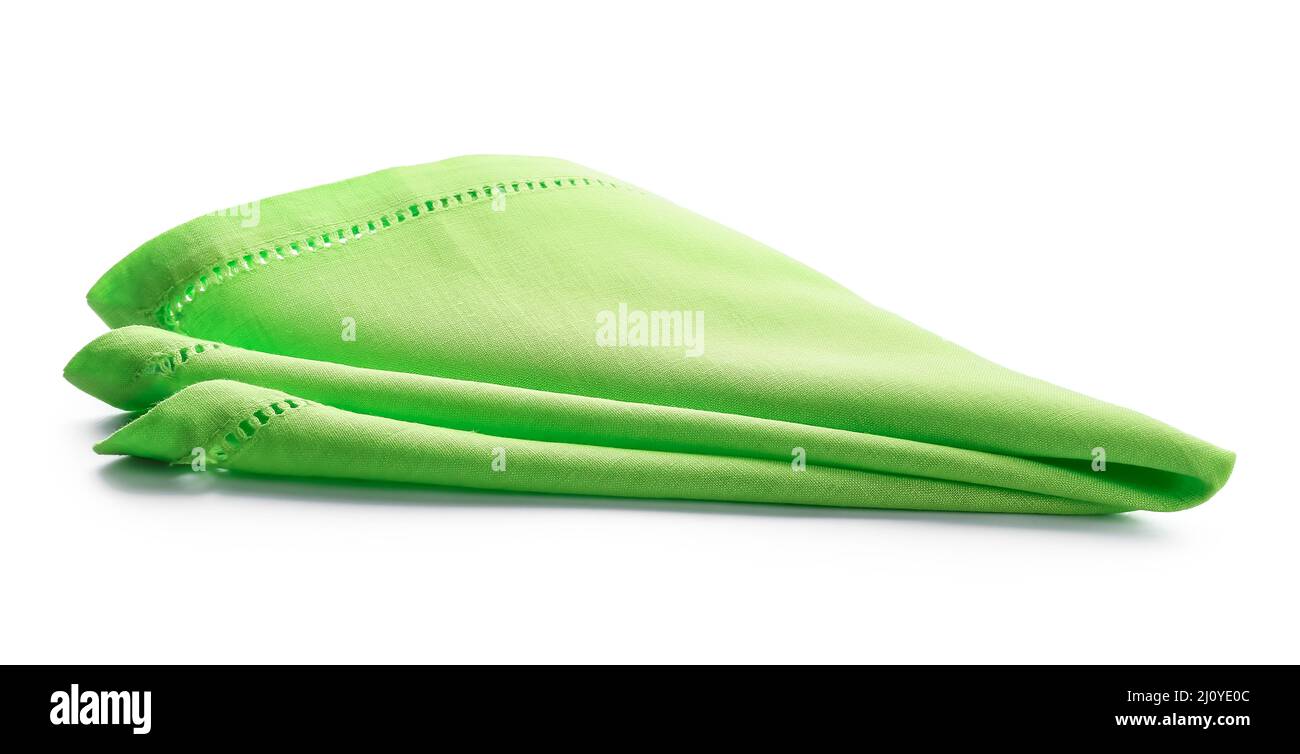 Clean napkin isolated on white Stock Photo - Alamy