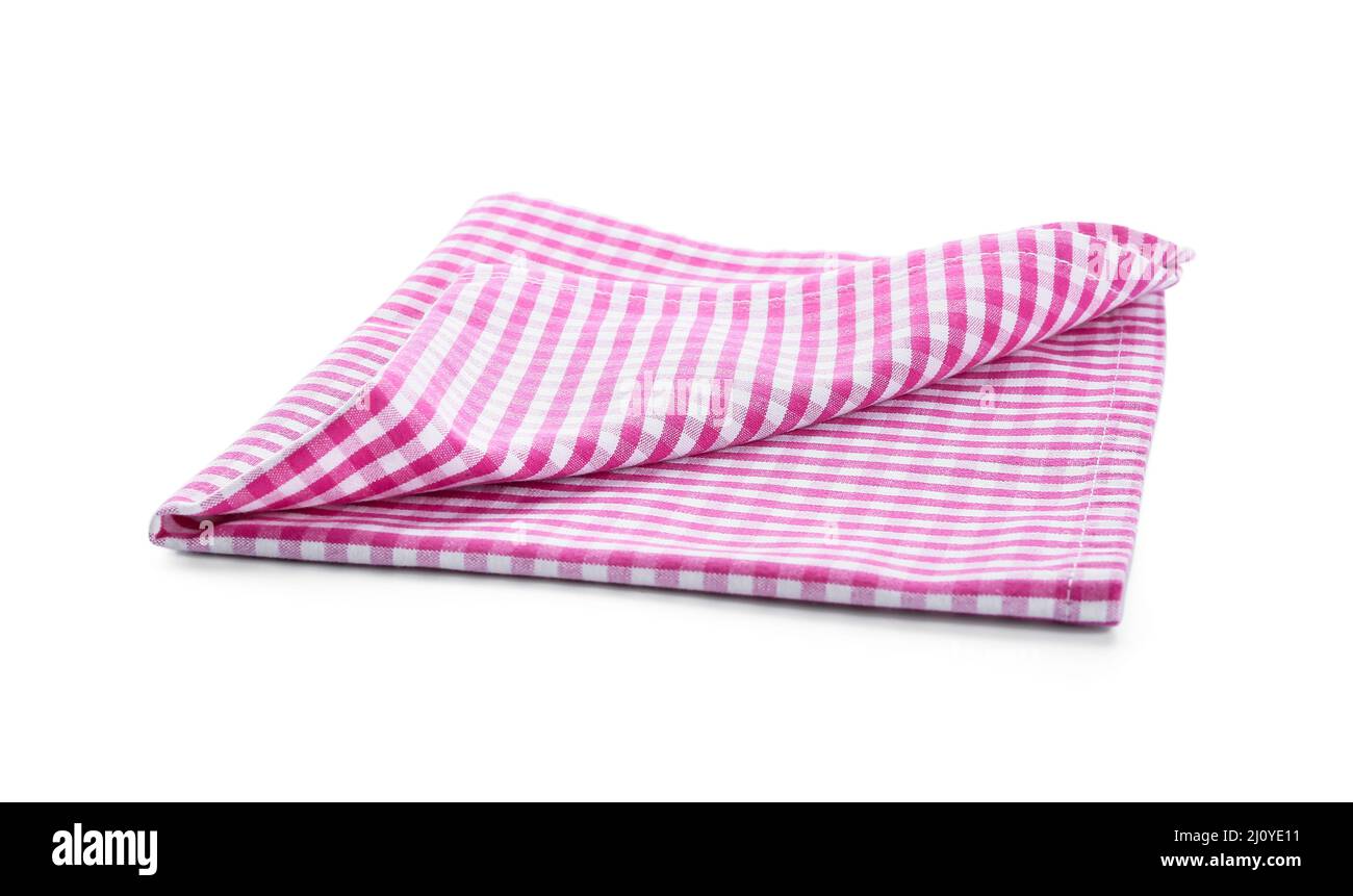 Clean napkin isolated on white Stock Photo - Alamy